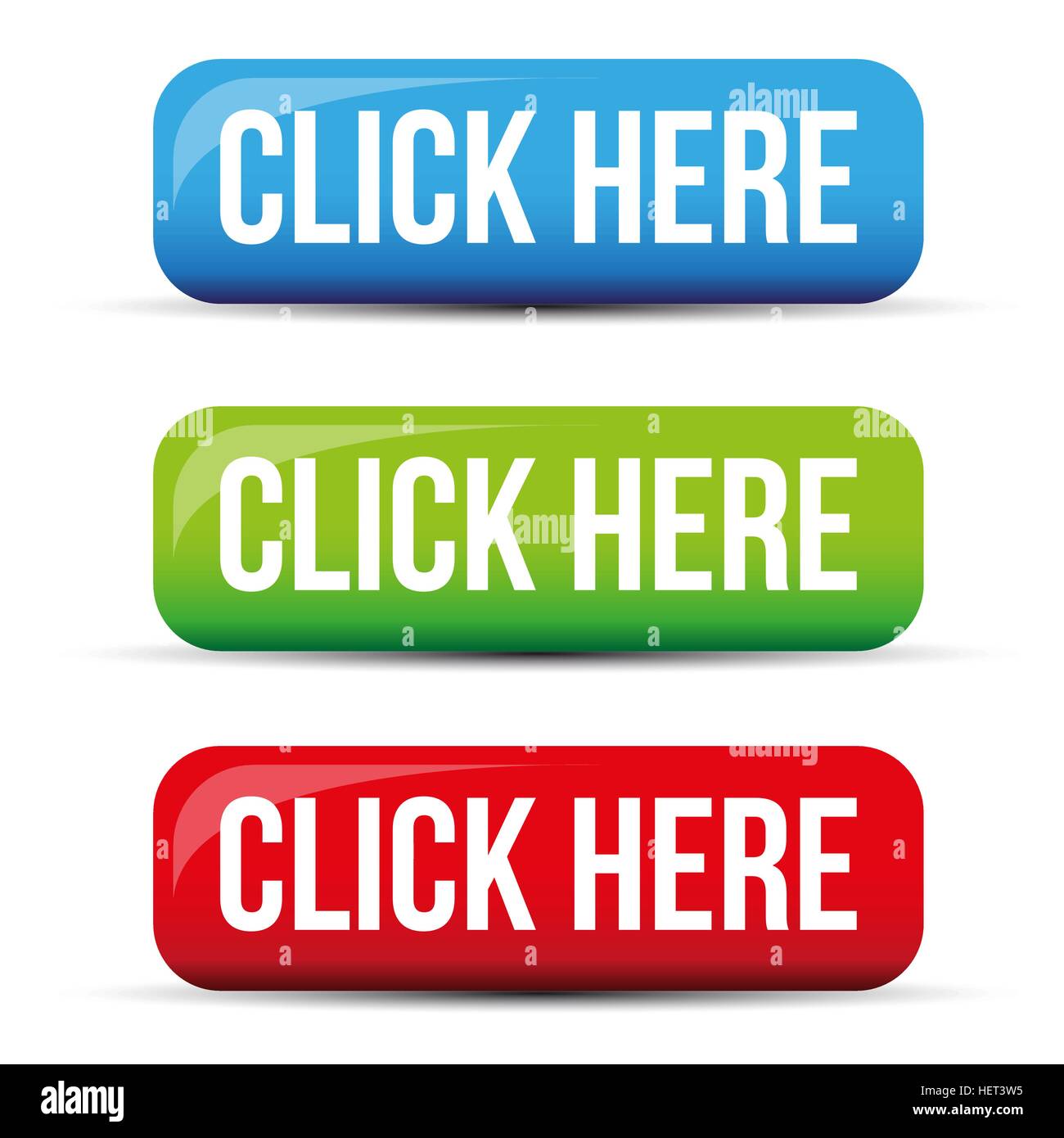 Click Here button set Stock Vector Image & Art - Alamy