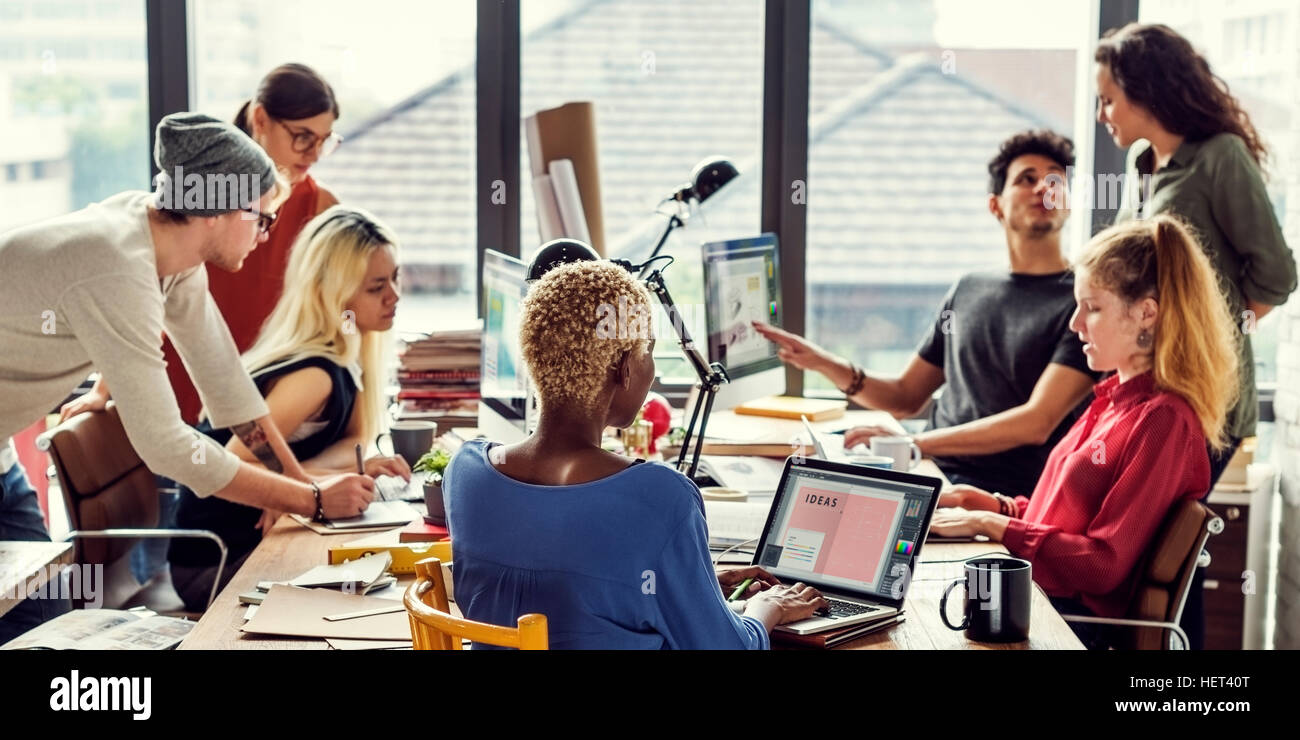 Teamwork Together Professional Occupation Concept Stock Photo - Alamy