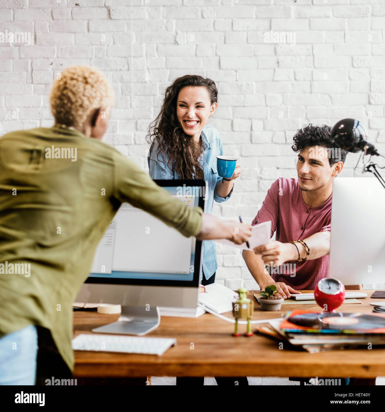 Teamwork Discussion Meeting Brainstorming Start up Concept Stock Photo ...