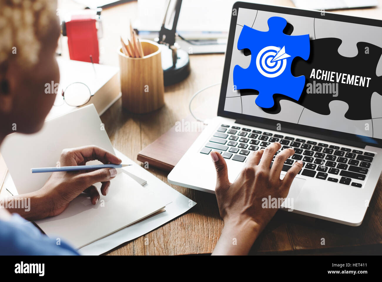 Achievement Success Goals Target Jigsaw Puzzle Concept Stock Photo - Alamy