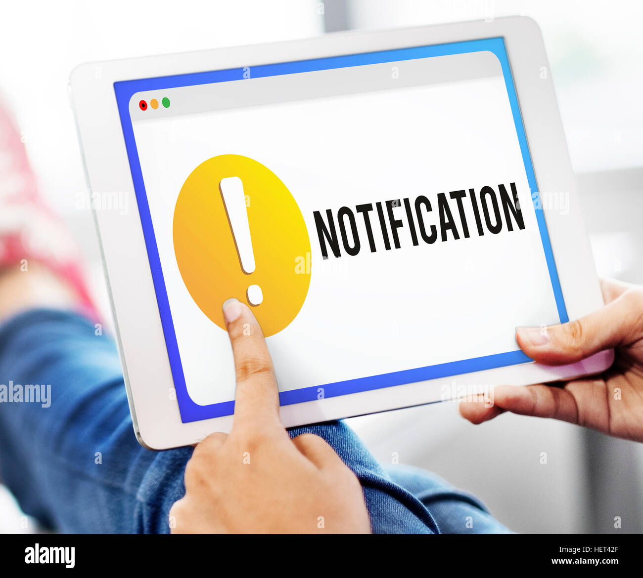 Notification Alert Exclamation Point Graphic Concept Stock Photo - Alamy