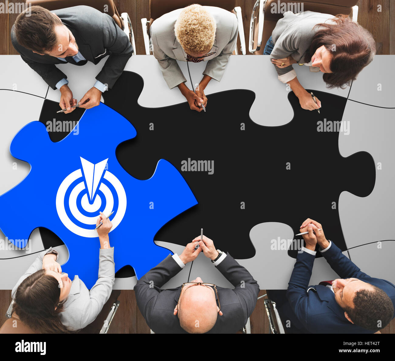 Achievement Success Goals Target Jigsaw Puzzle Concept Stock Photo - Alamy