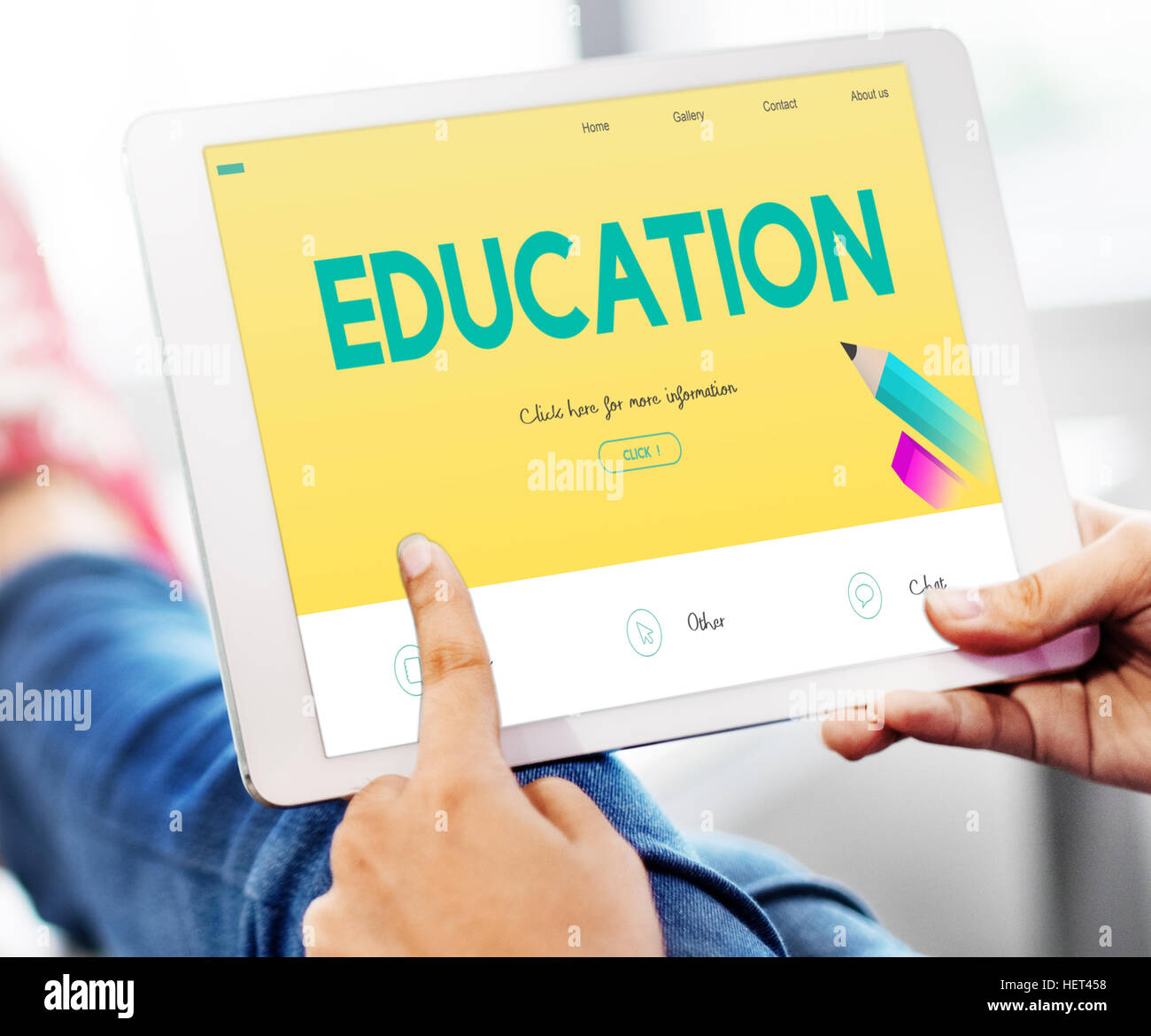 Online Education Interface Concept Stock Photo - Alamy