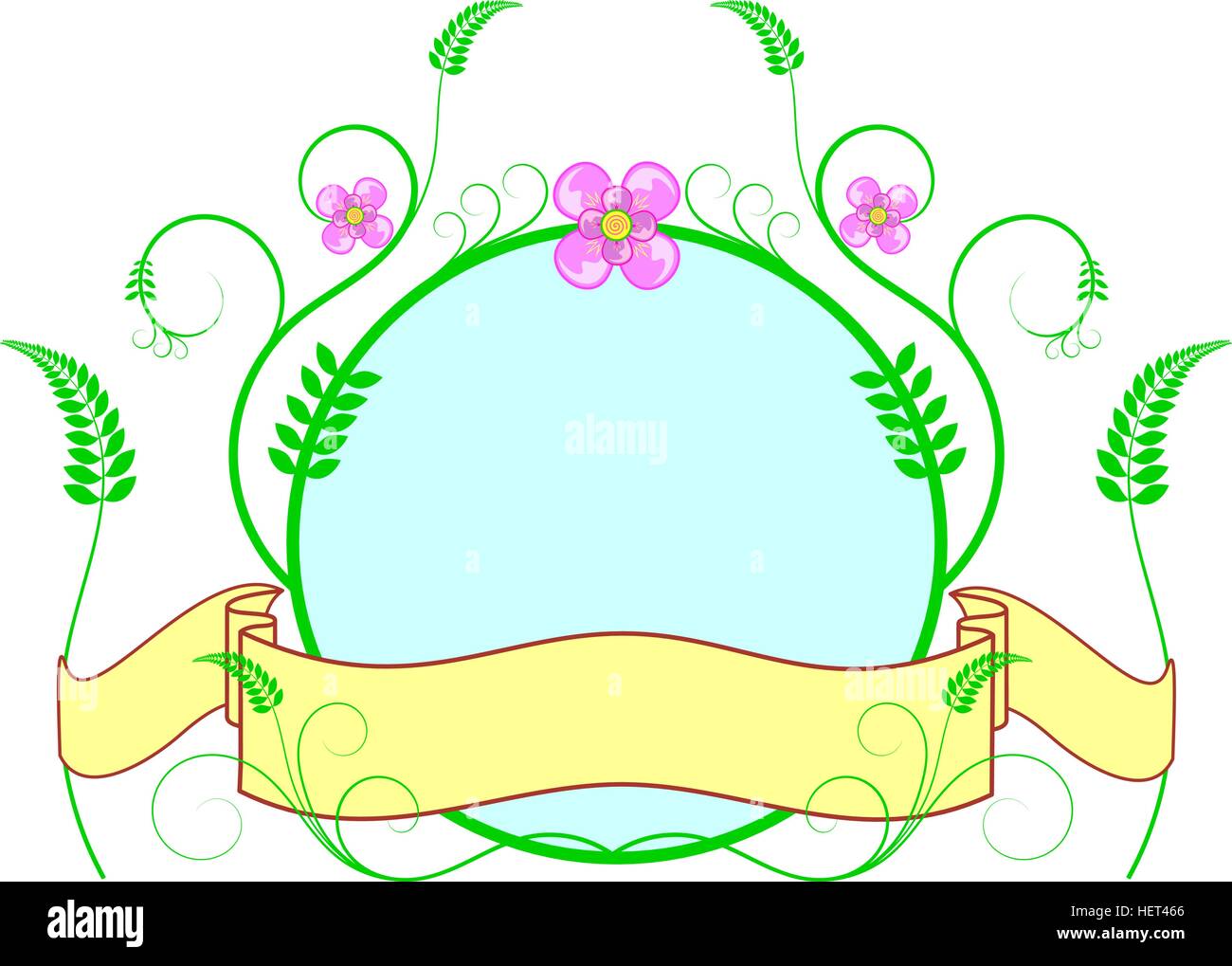 vector and illustration of flower label Stock Vector Image & Art - Alamy