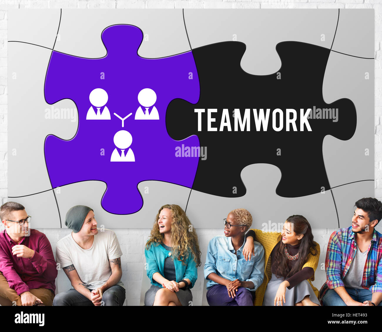 Team Building Collaboration Partenrship Cooperation Concept Stock Photo ...