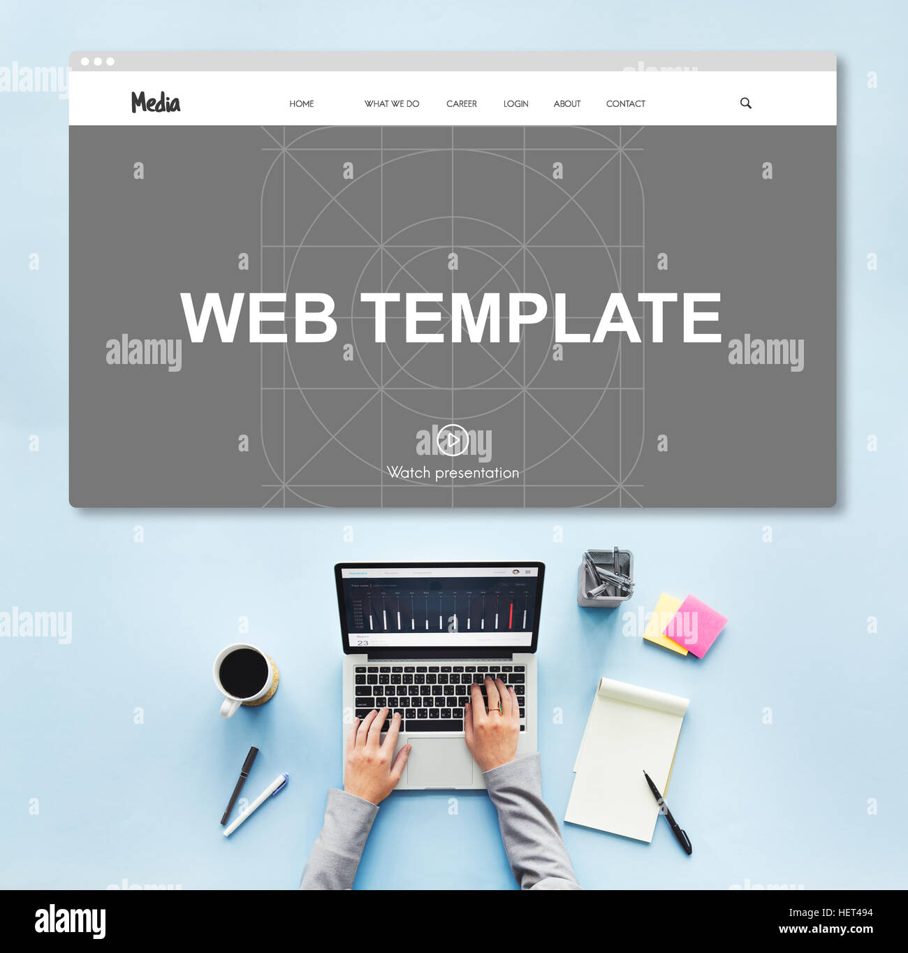 Web Template Internet Tecnology Concept Stock Photo - Alamy