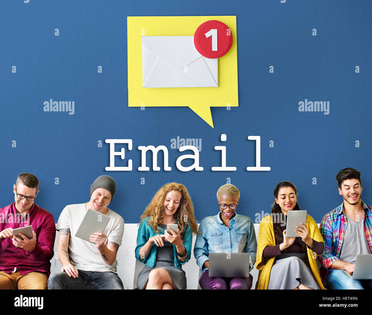 Email Conversation New Message Concept Stock Photo - Alamy