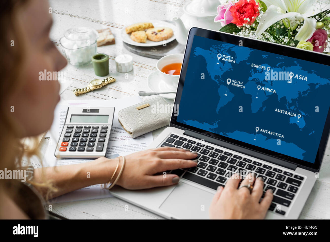 Global Business Map Destination Concept Stock Photo - Alamy