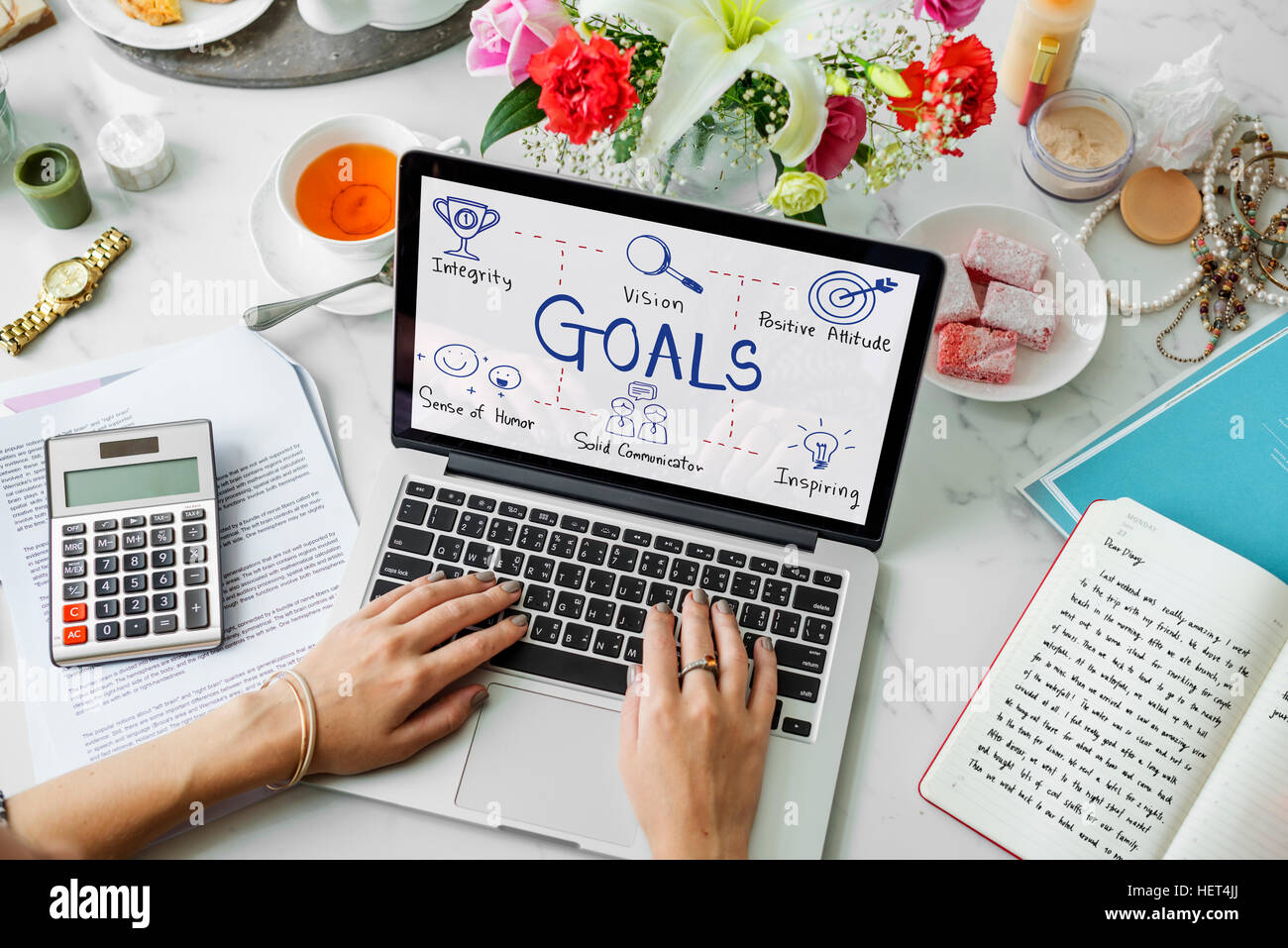 Teamwork Goals Ideas Creativity Concept Stock Photo - Alamy