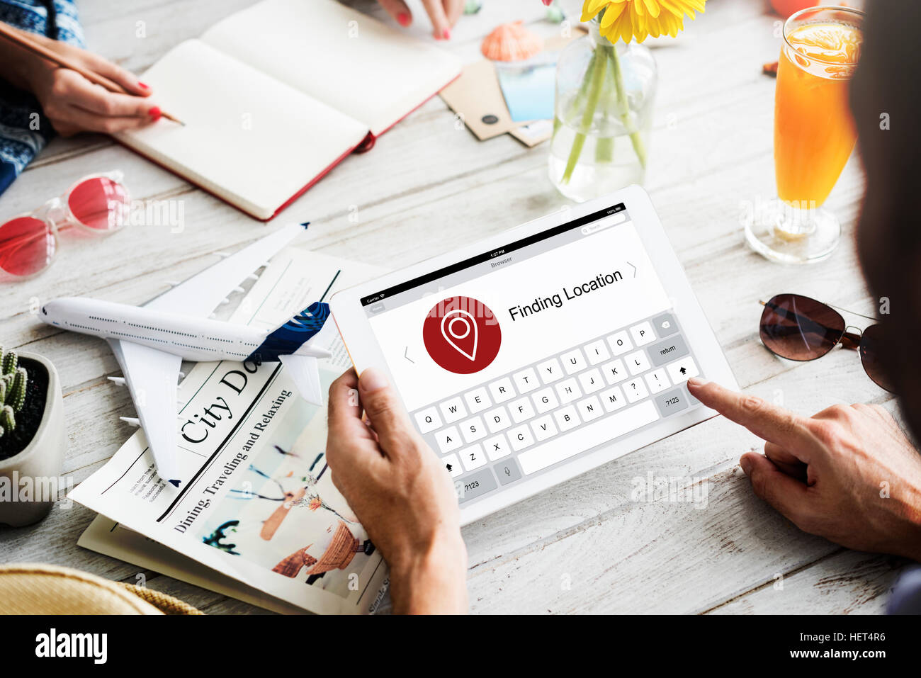 Location Finder Map Application Concept Stock Photo - Alamy