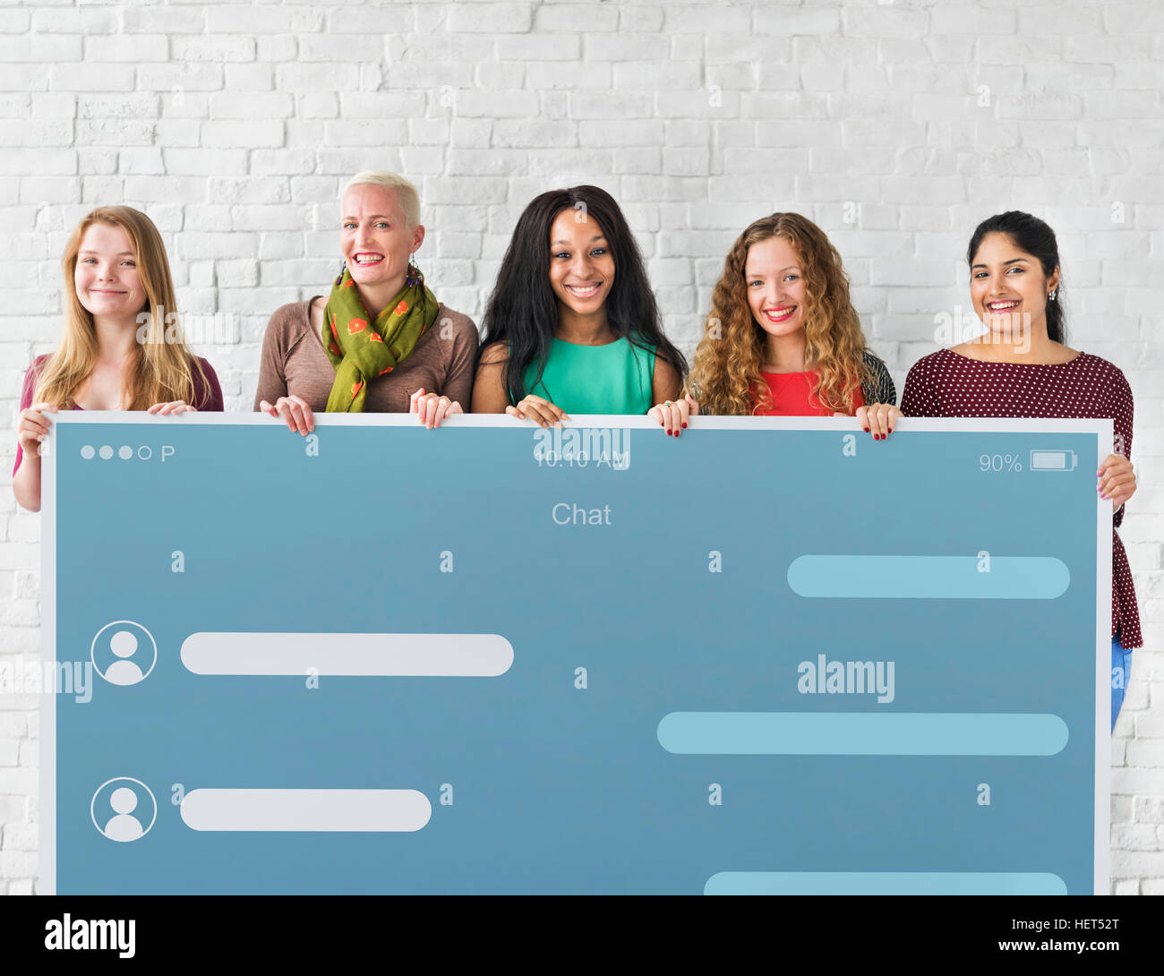 Blank Chat Mock Up Concept Stock Photo - Alamy