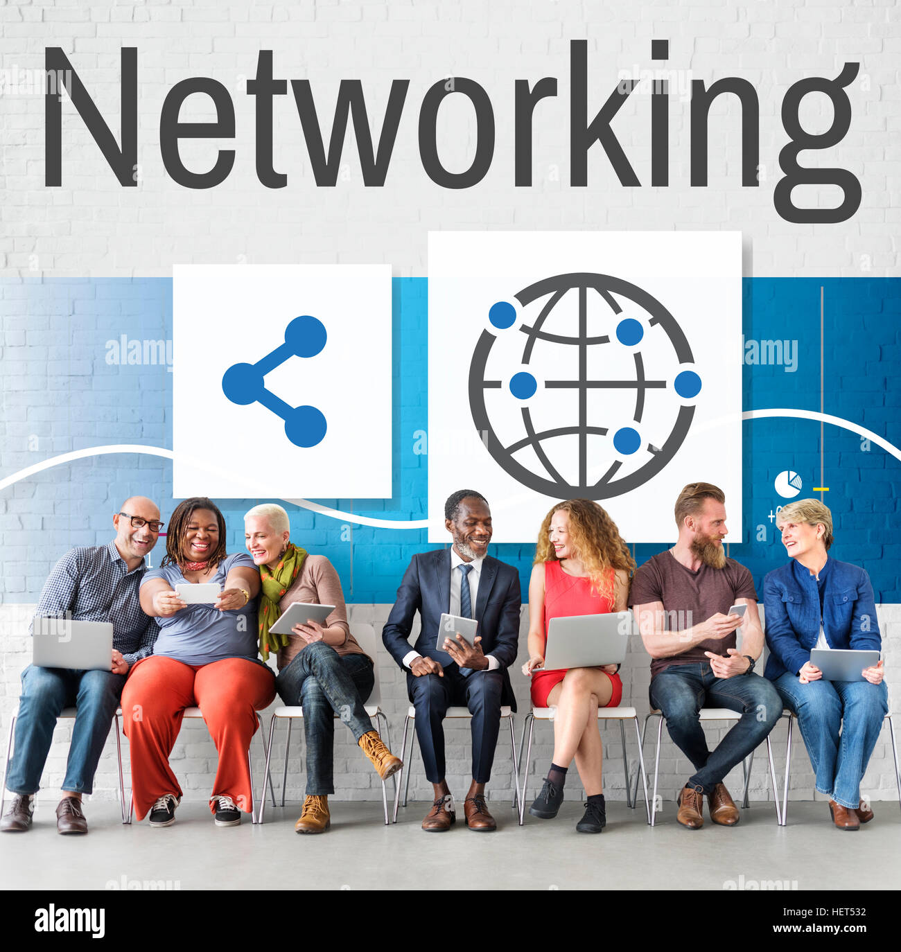 Share Global Icons Network Concept Stock Photo - Alamy