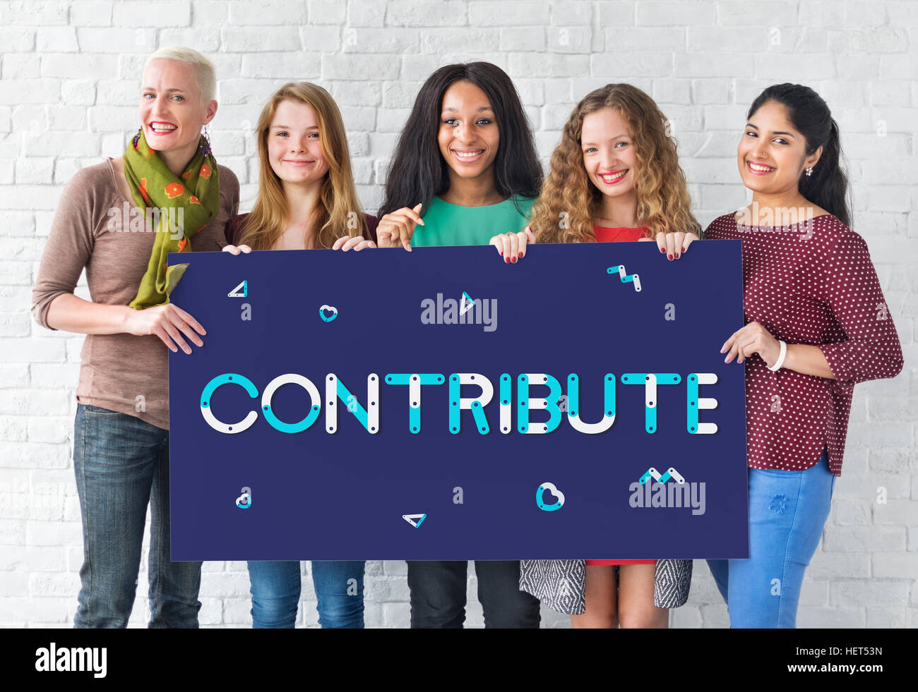 Geometric Font Charity Volunteer Concept Stock Photo - Alamy