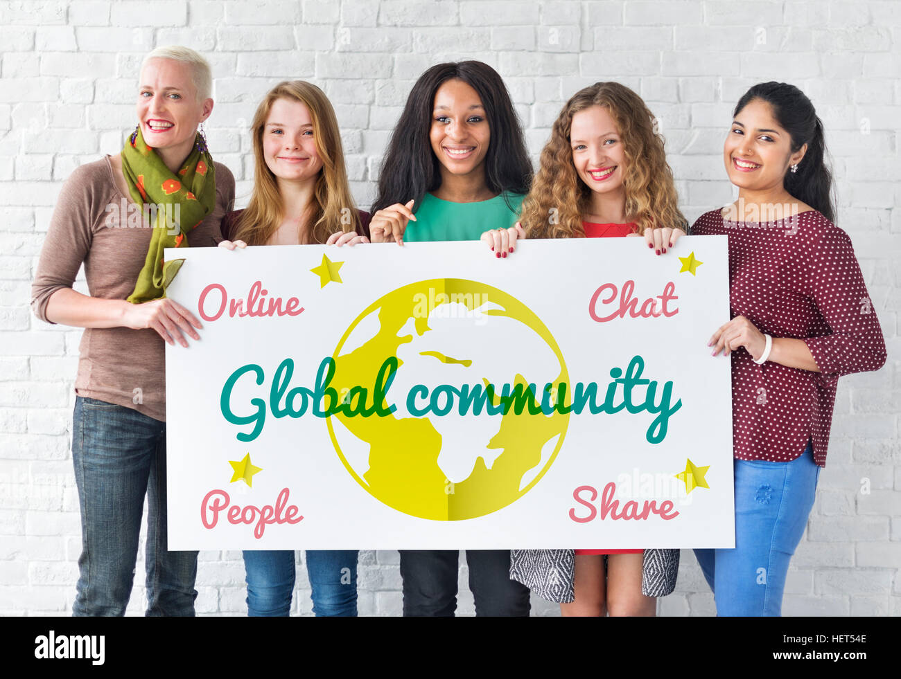 Global Community Communication Message Concept Stock Photo - Alamy