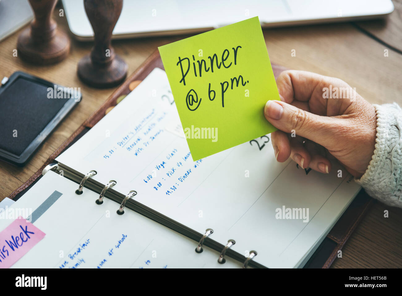 Weekly Planner Diary Organize To Do List Concept Stock Photo - Alamy