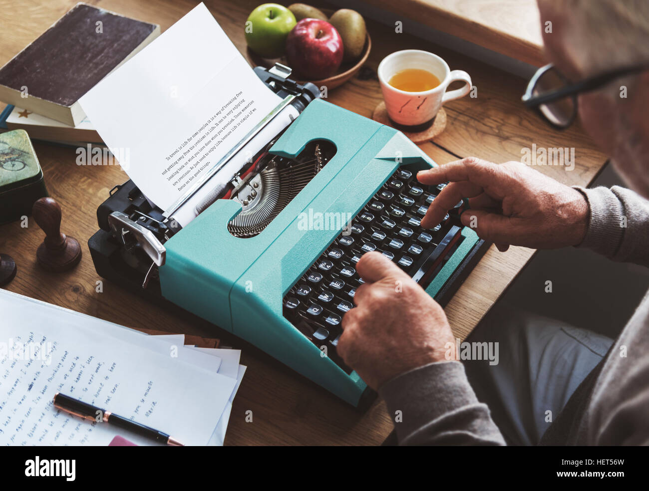 Typing Typewriter Vintage Style Alphabet Concept Stock Photo - Alamy