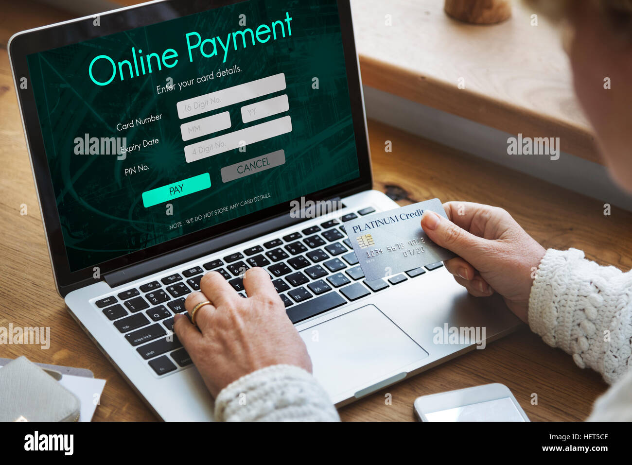 Online Payment Card Information Concept Stock Photo - Alamy