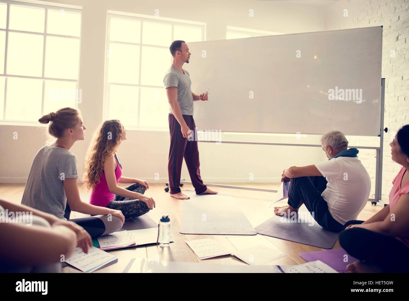 Diversity People Exercise Class Relax Concept Stock Photo - Alamy