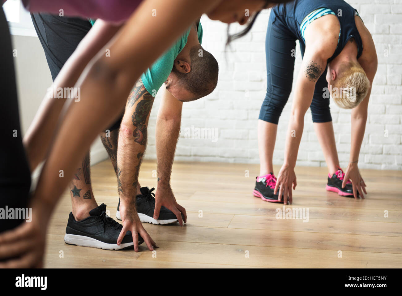 Yoga Practice Exercise Class Concept Stock Photo - Alamy