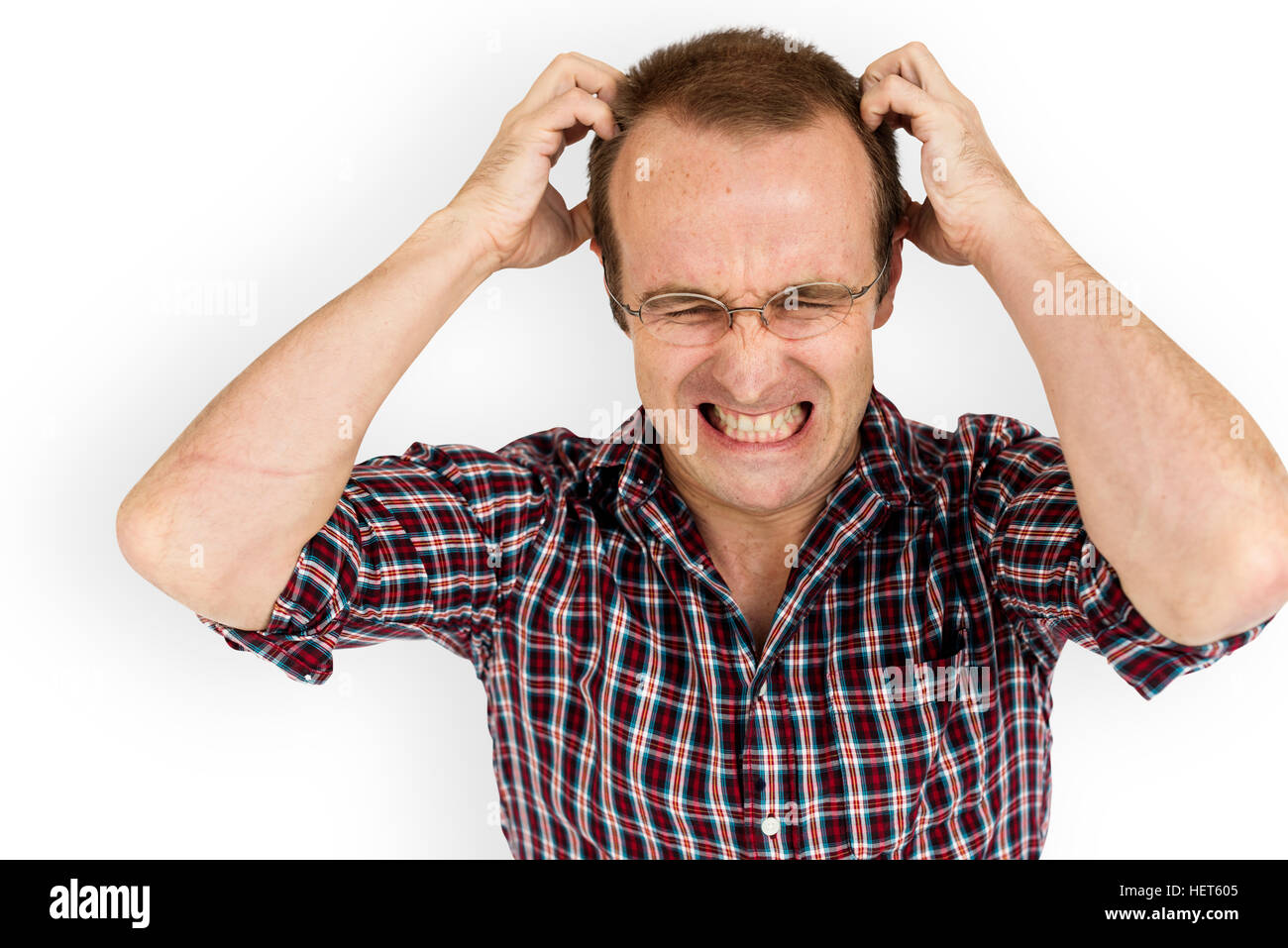 Man Stressed Scratching Head Concept Stock Photo - Alamy