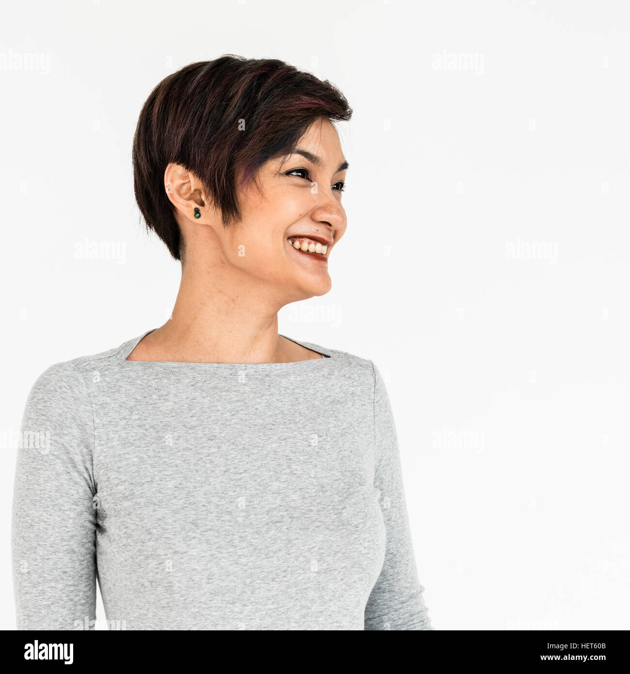 Femail Standing Isolated Studio Concept Stock Photo - Alamy