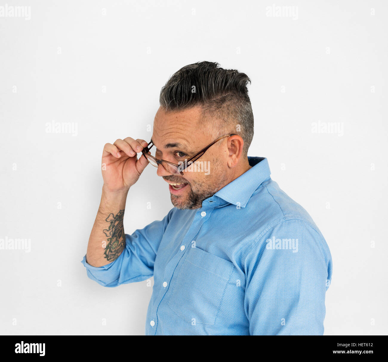 Man Smiling Happiness Portrait Concept Stock Photo - Alamy