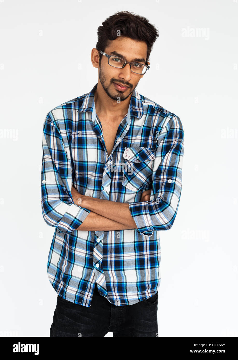 Handsome indian man presenting on hi-res stock photography and images ...