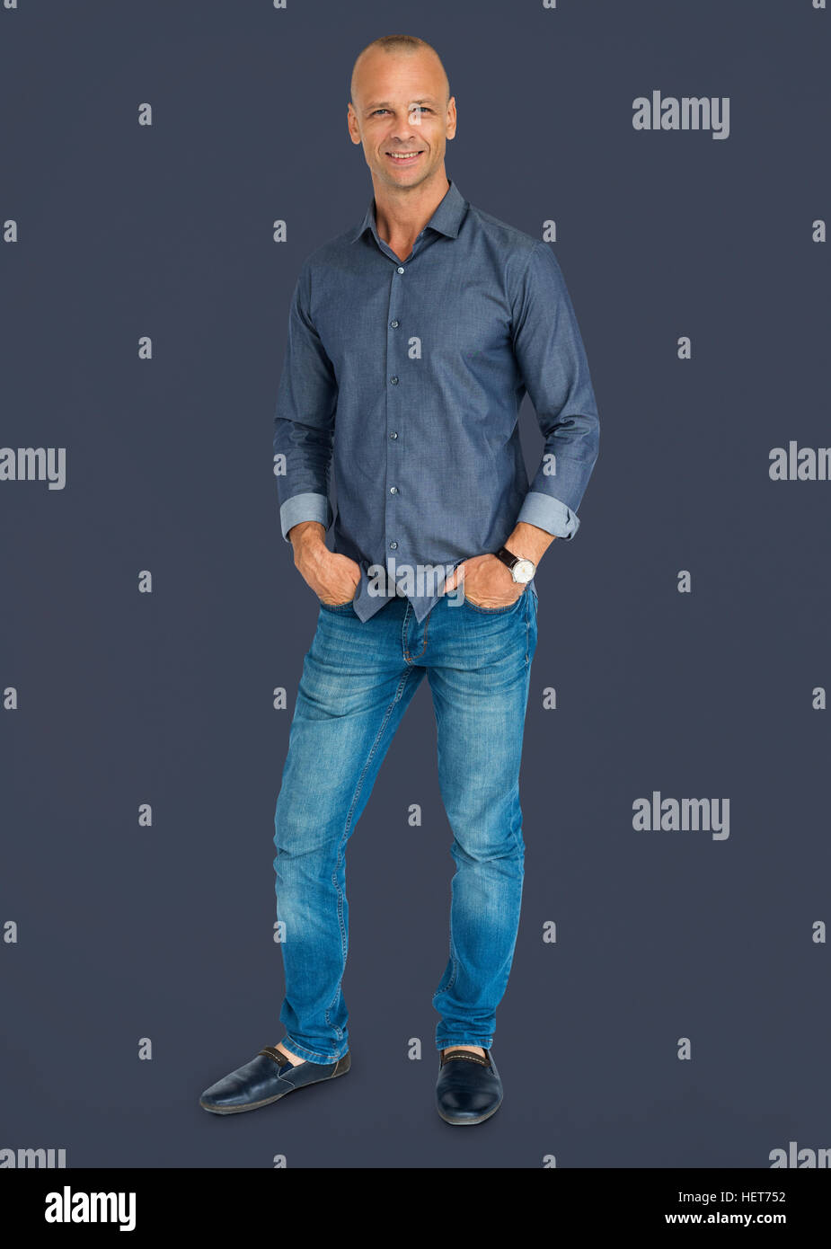 People Man Full Body Studio Shoot Concept Stock Photo - Alamy