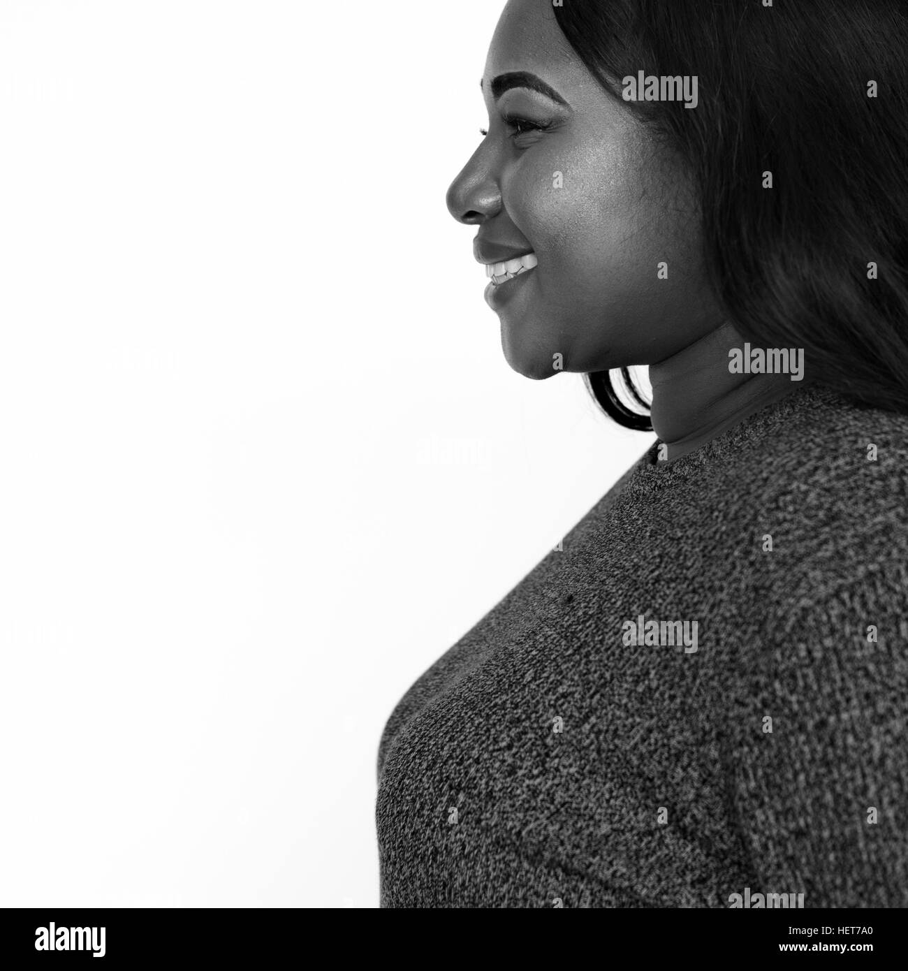African side view Black and White Stock Photos & Images - Alamy