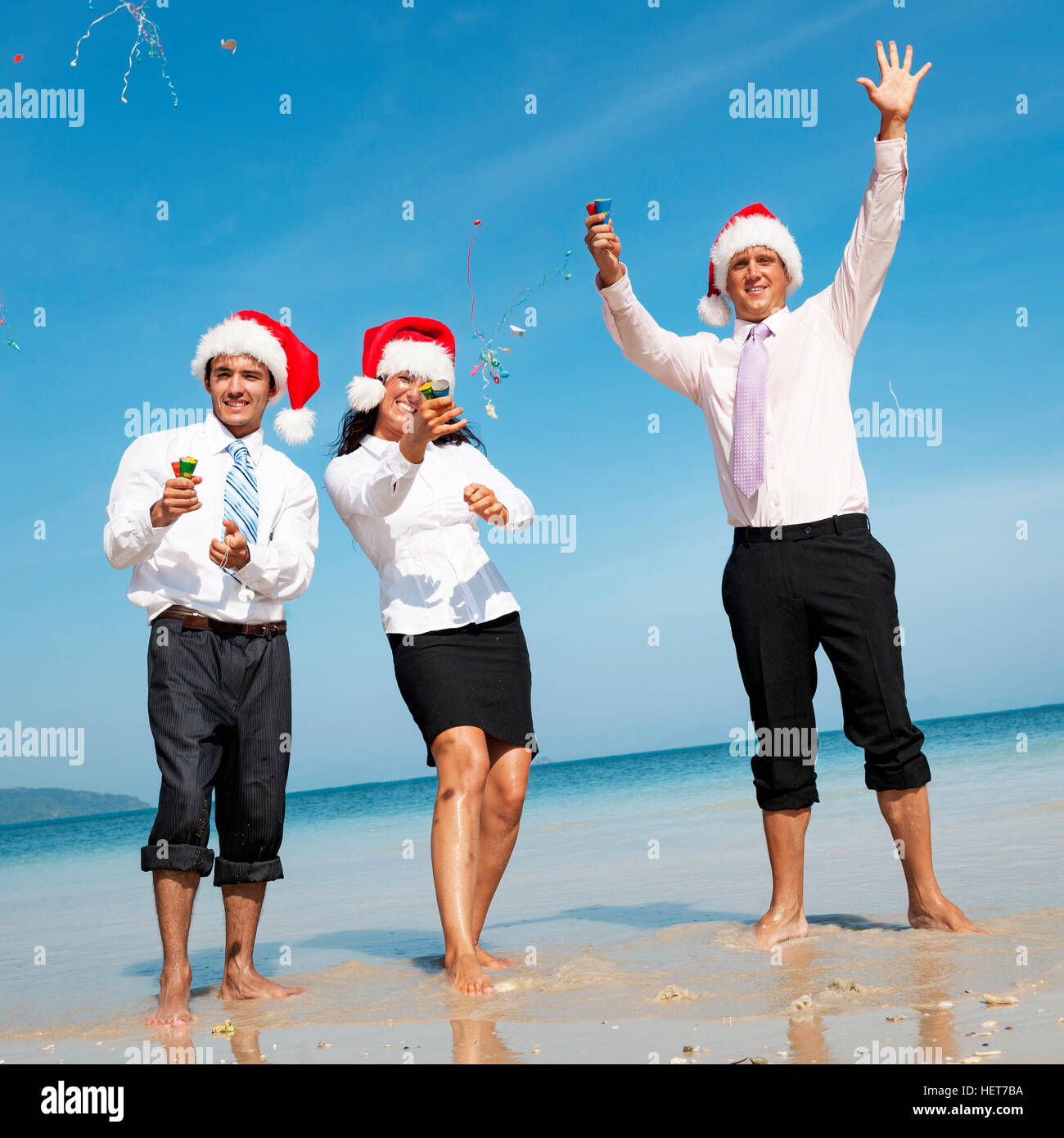 Business Colleagues Vacation Beach Cheerful Concept Stock Photo - Alamy