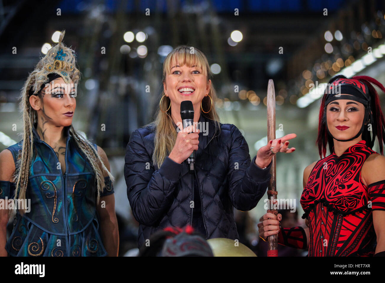 BBC Radio 1 presenter Sara Cox lights up and unveils the St Pancras ...