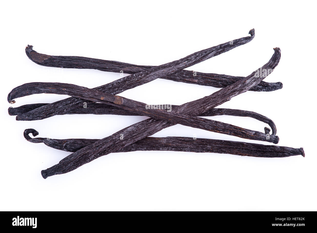 Vanilla beans isolated on a white background Stock Photo - Alamy