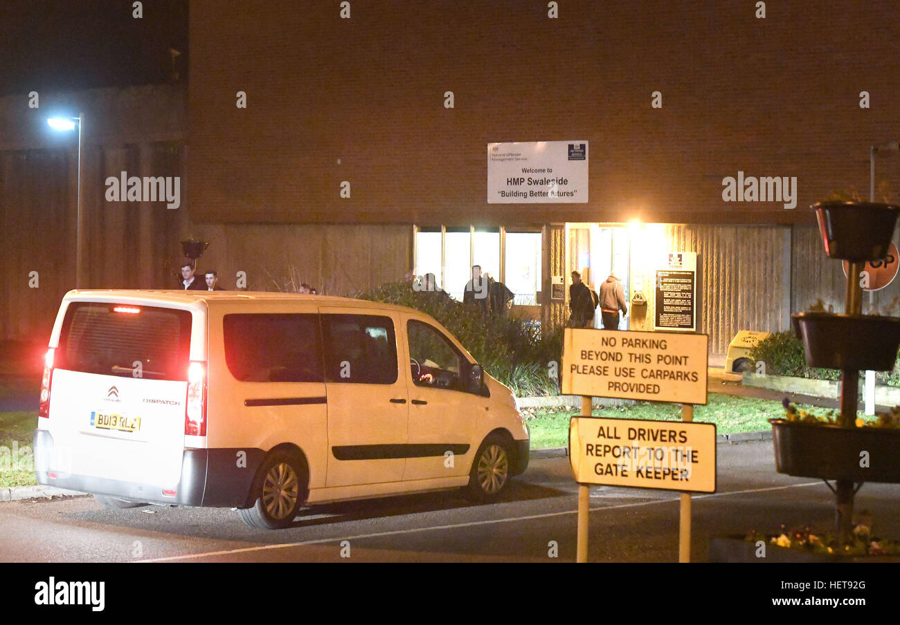 The scene at HMP Swaleside on the Isle of Sheppey in Kent where a ...