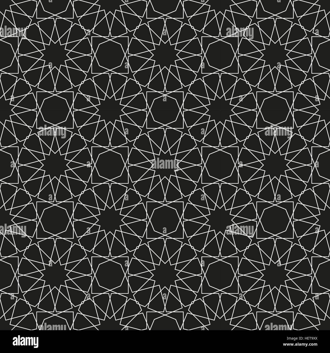 Classic Islamic seamless pattern. Black white. vector illustration ...