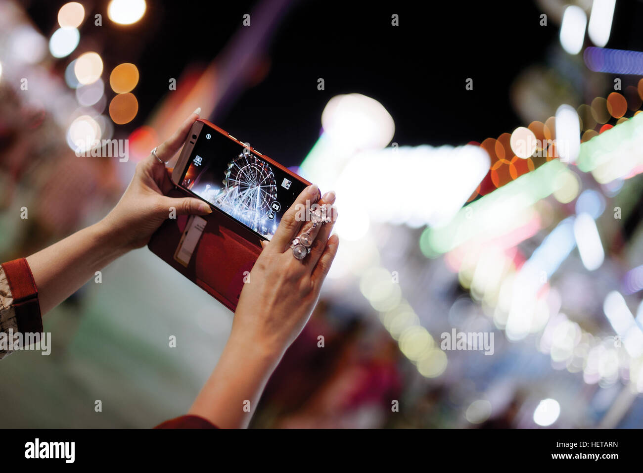 Merry go round night view hi-res stock photography and images - Alamy