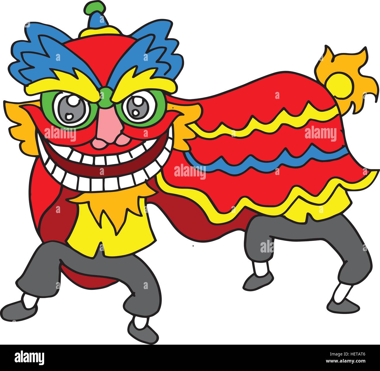 Vector illustration of lion dance Chinese Stock Vector Image & Art - Alamy