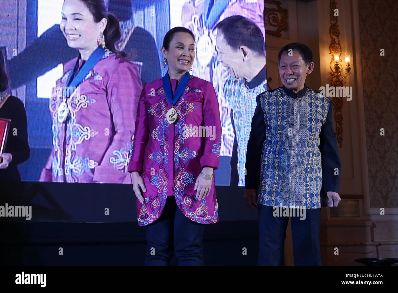 Manila, Philippines. 21st Dec, 2016. Senator Loren Legarda and Chairman ...