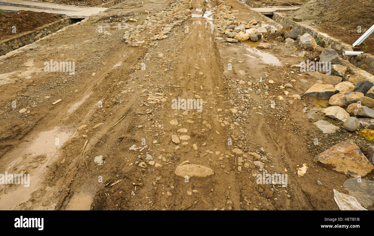 The road not paved yet photo taken in Bogor Indonesia Stock Photo - Alamy