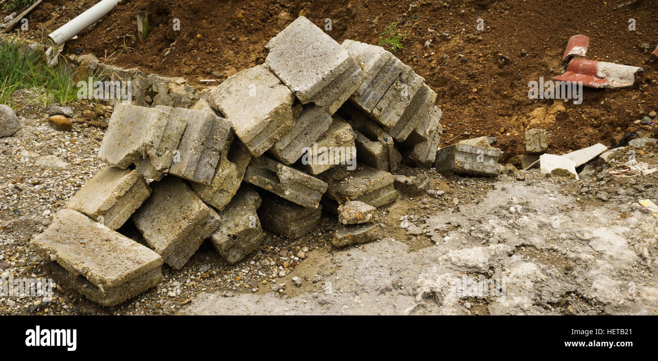 the bricks fall apart photo taken in Bogor Indonesia Stock Photo - Alamy