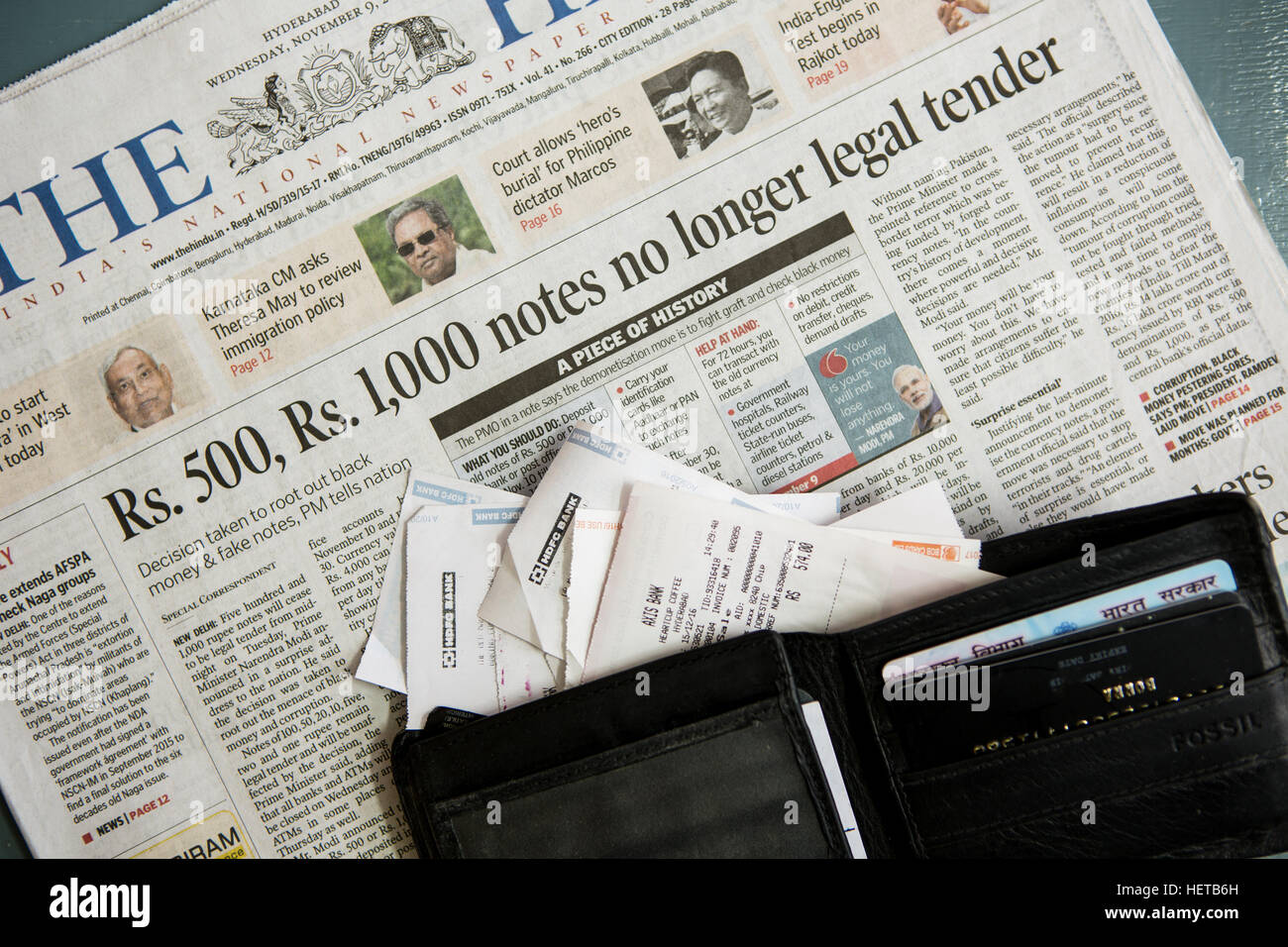 Indian demonetisation hi-res stock photography and images - Alamy