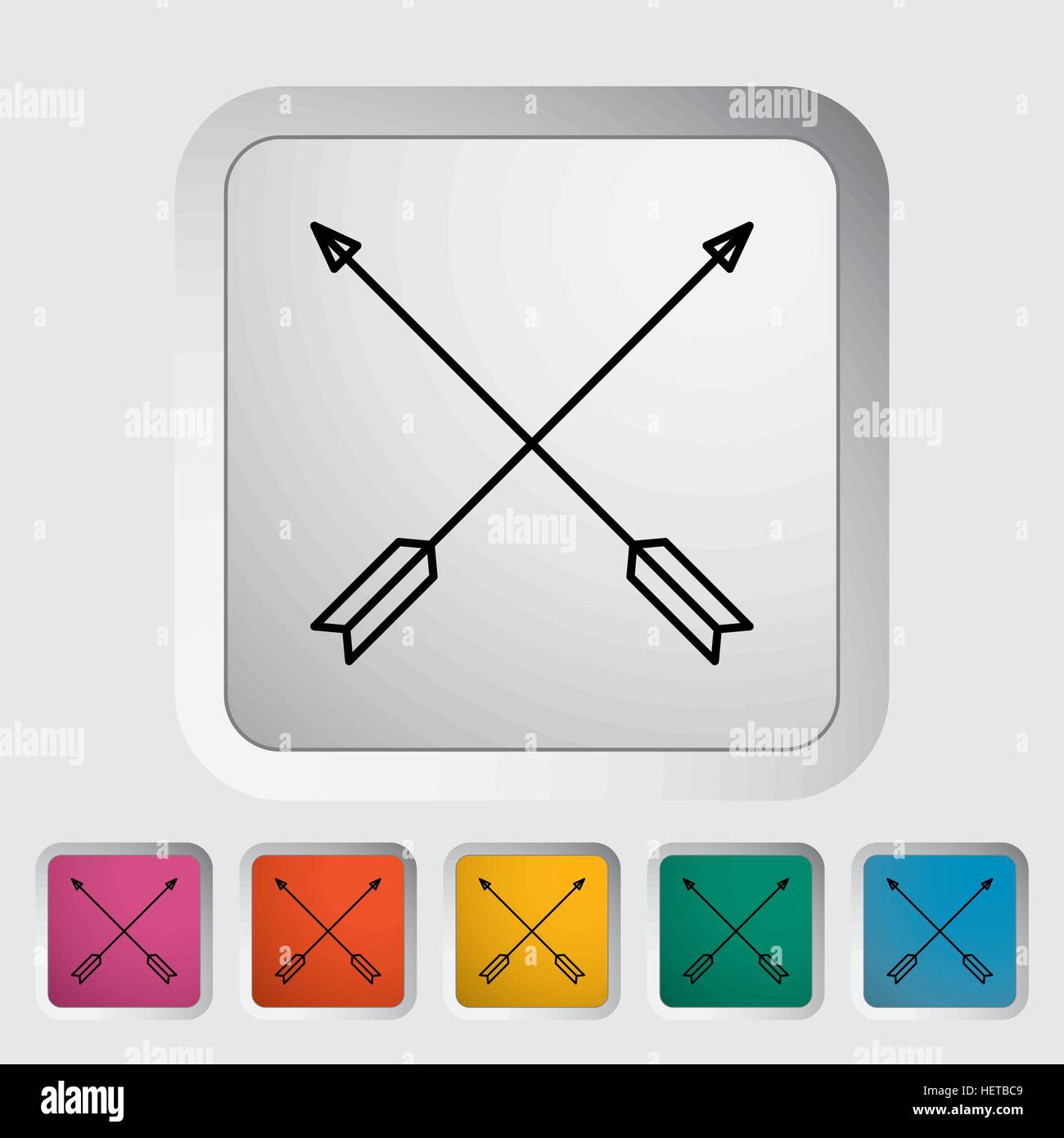 Arows outline icon on the button. Vector illustration Stock Vector ...