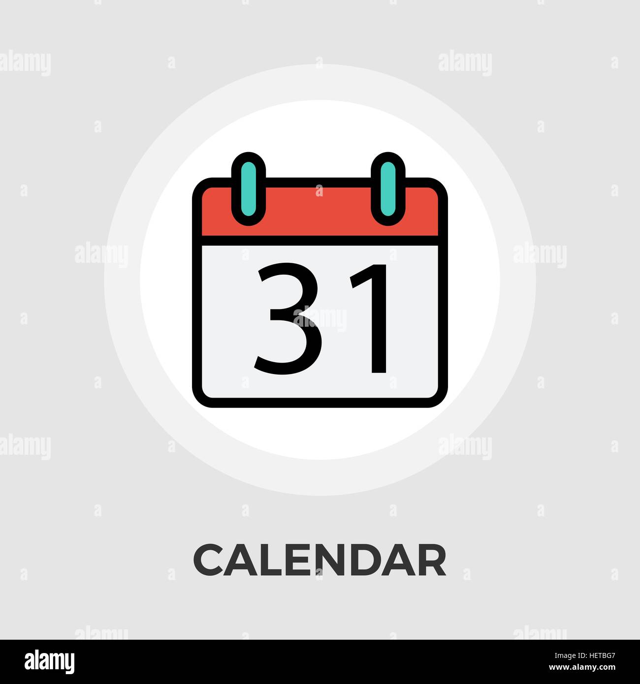 Calendar Icon Vector. Flat icon isolated on the white background ...