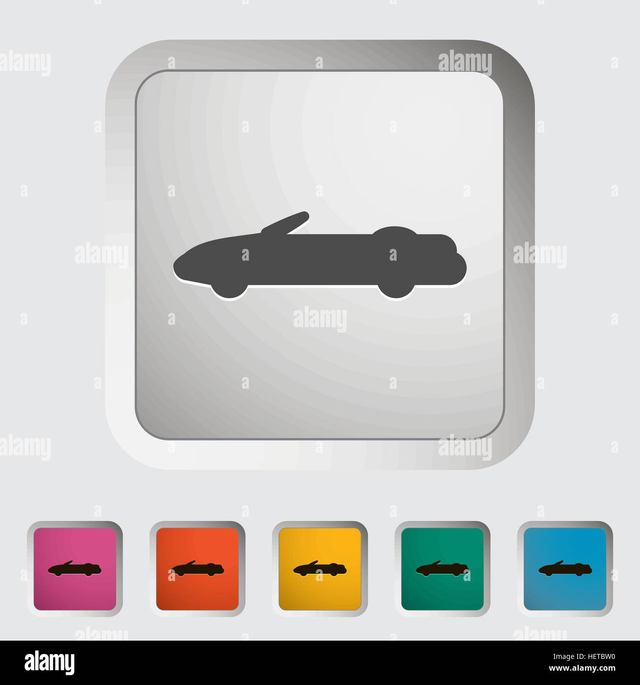 Convertible top down. Single icon. Vector illustration Stock Vector ...