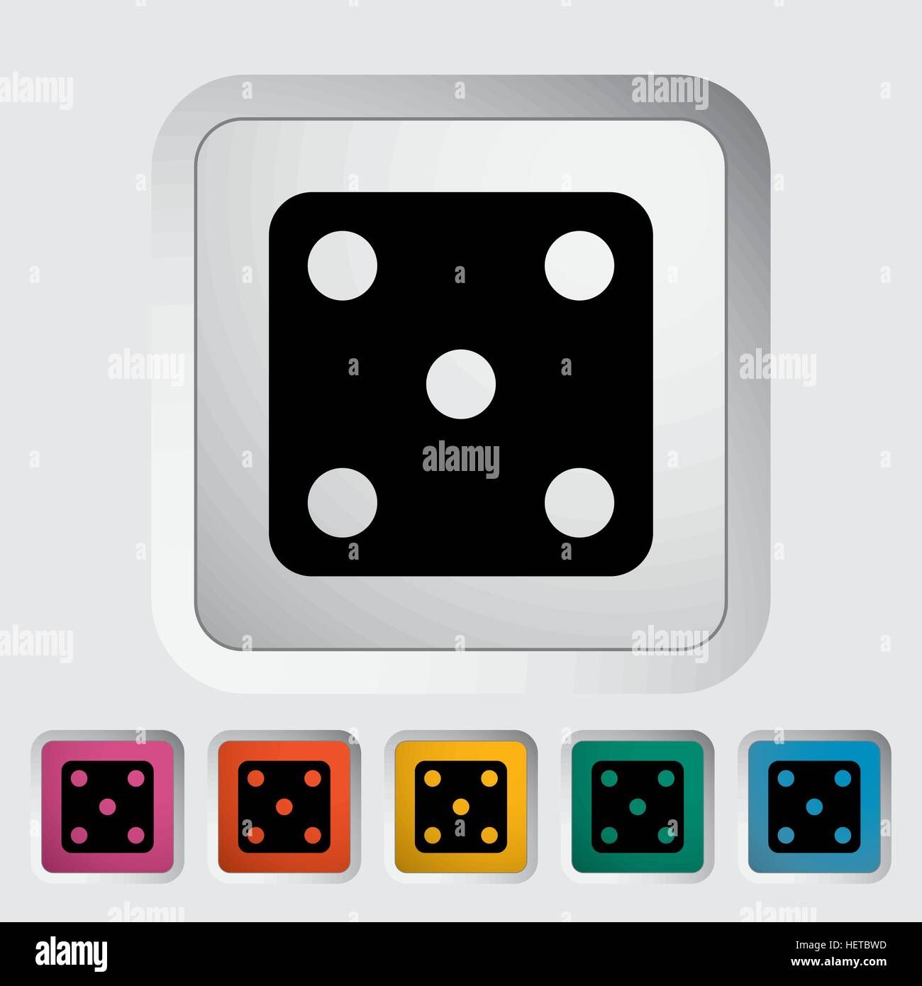 Craps. Single flat icon on the button. Vector illustration Stock Vector ...