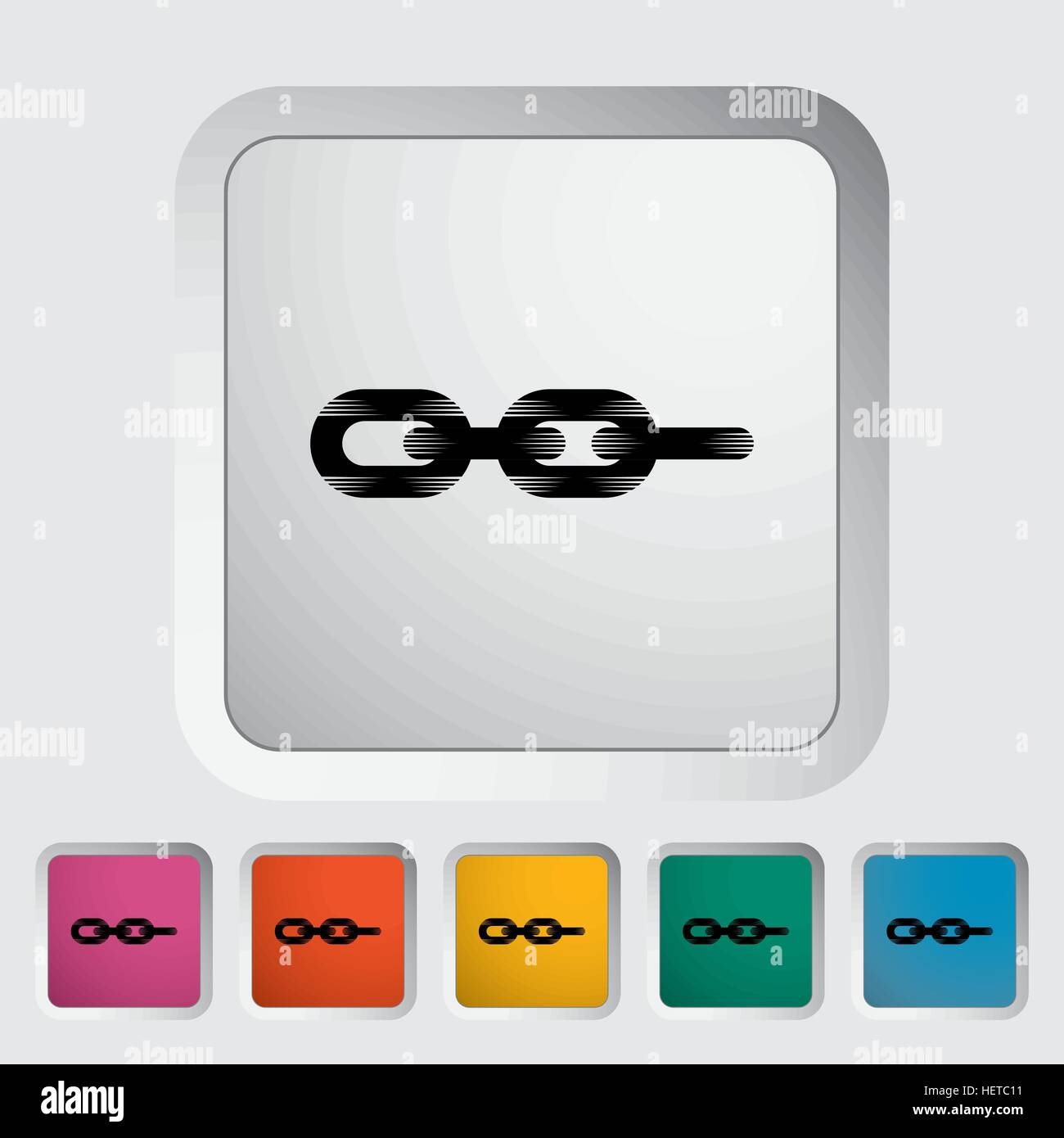 Link. Single flat icon on the button. Vector illustration Stock Vector ...