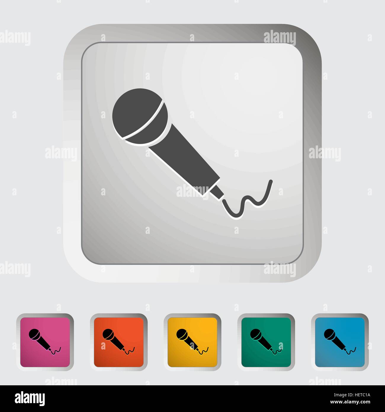 Microphone. Single icon. Vector illustration Stock Vector Image & Art ...