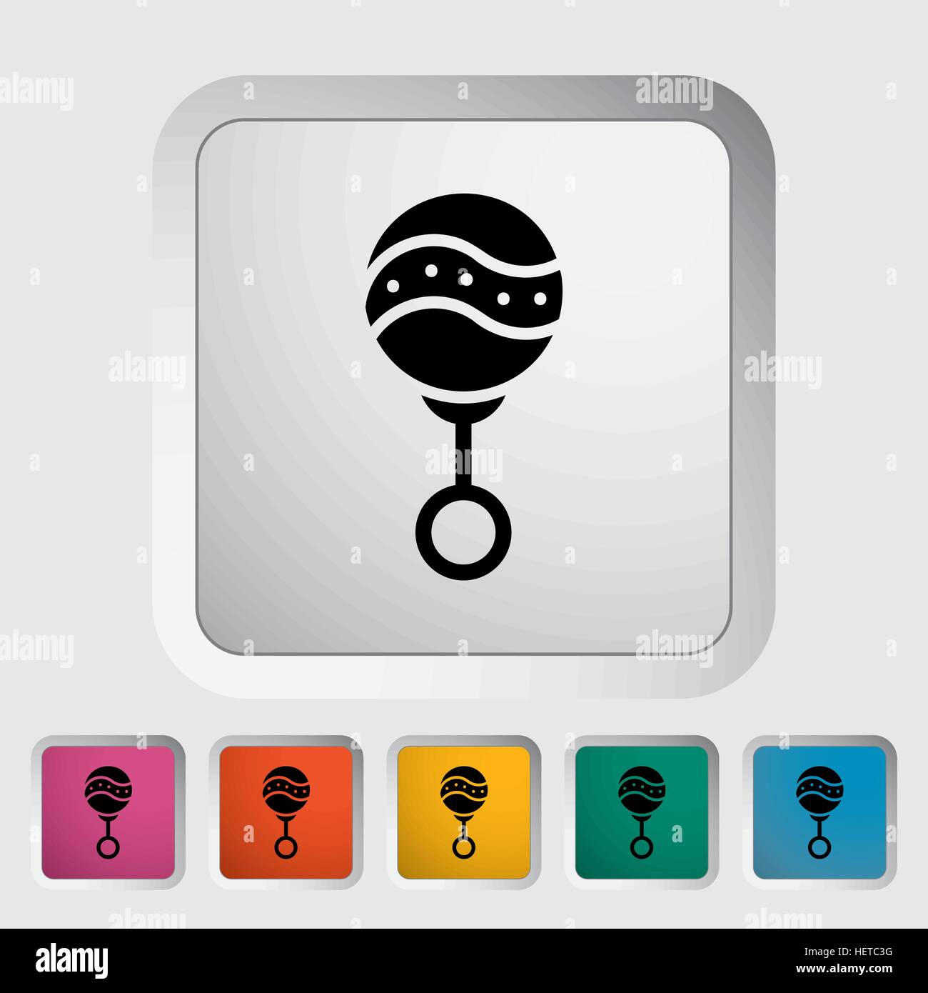 Rattle icon.Flat vector related icon set for web and mobile ...