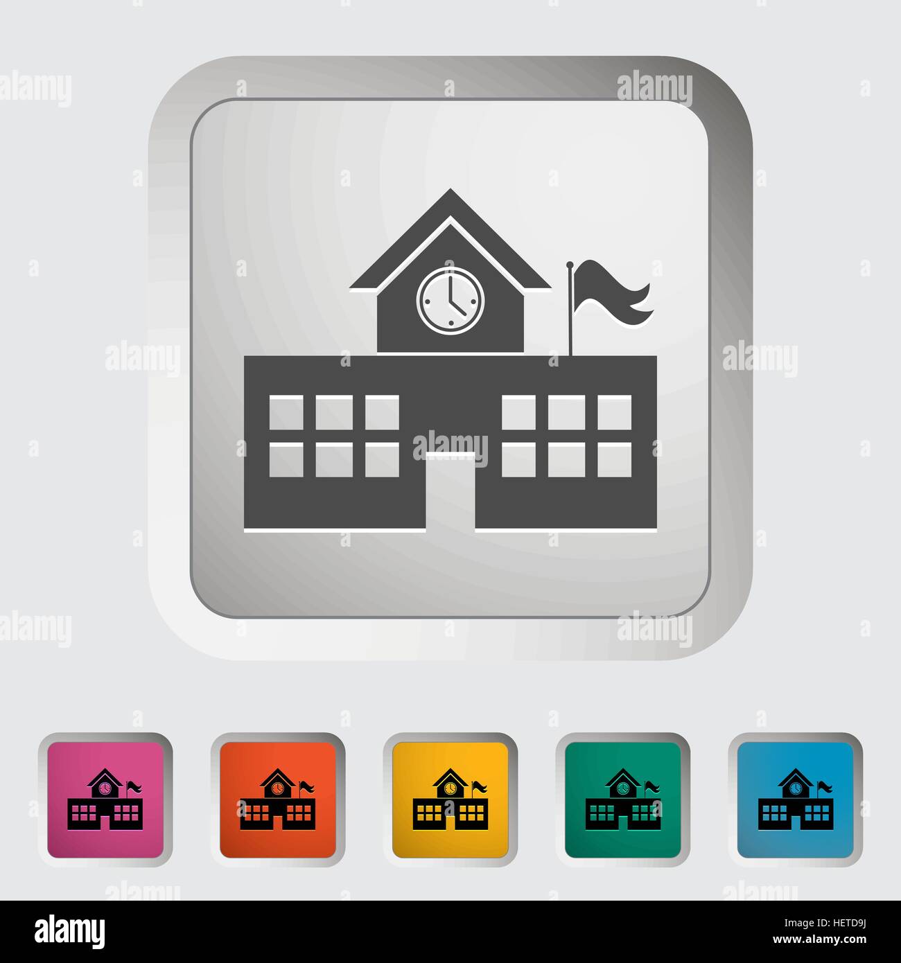 School building. Single icon. Vector illustration Stock Vector Image ...