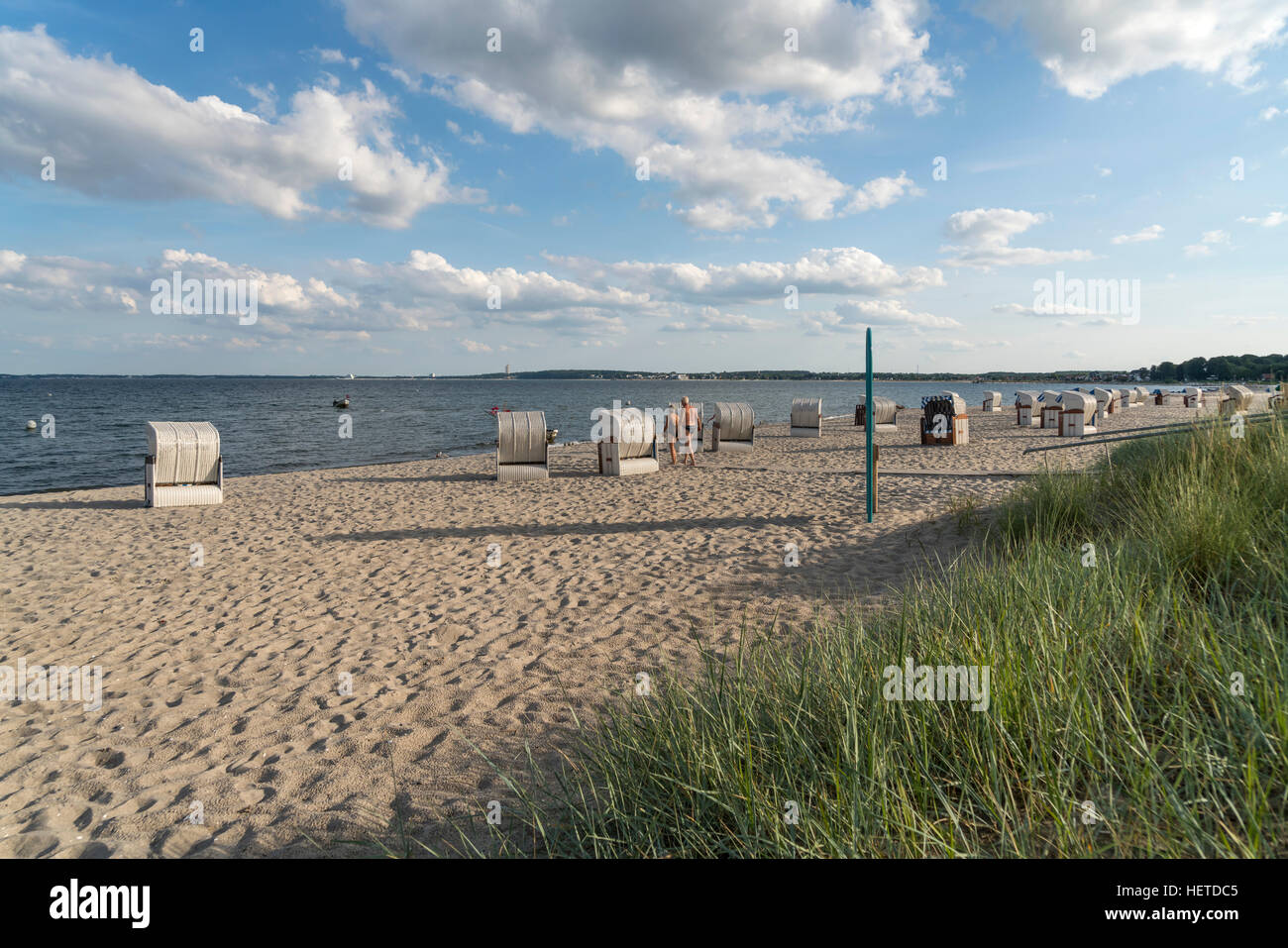 baltic beach near Sierksdorf, Bay of Lübeck, Schleswig-Holstein ...