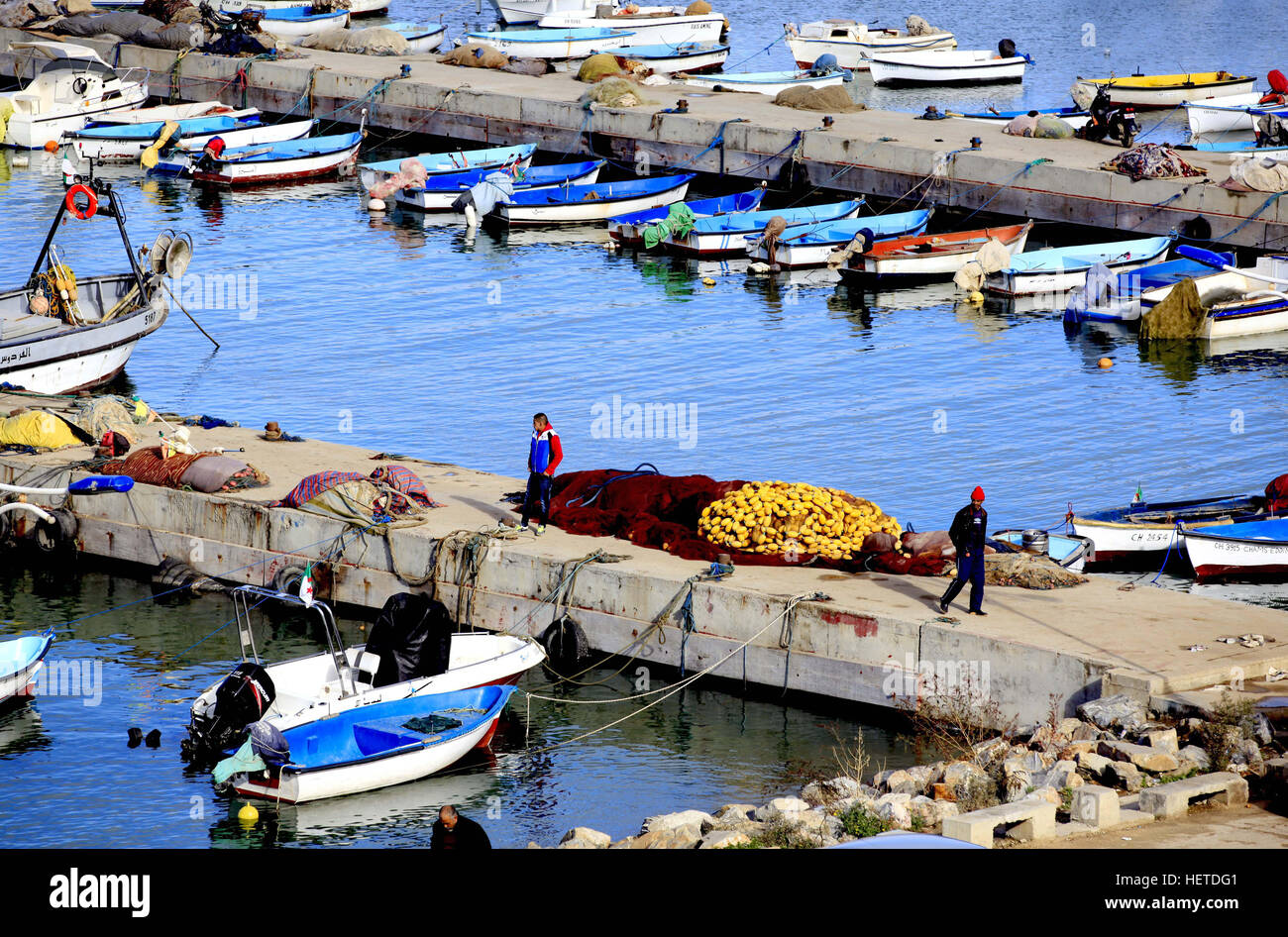 Algeria: port of Cherchell Stock Photo - Alamy